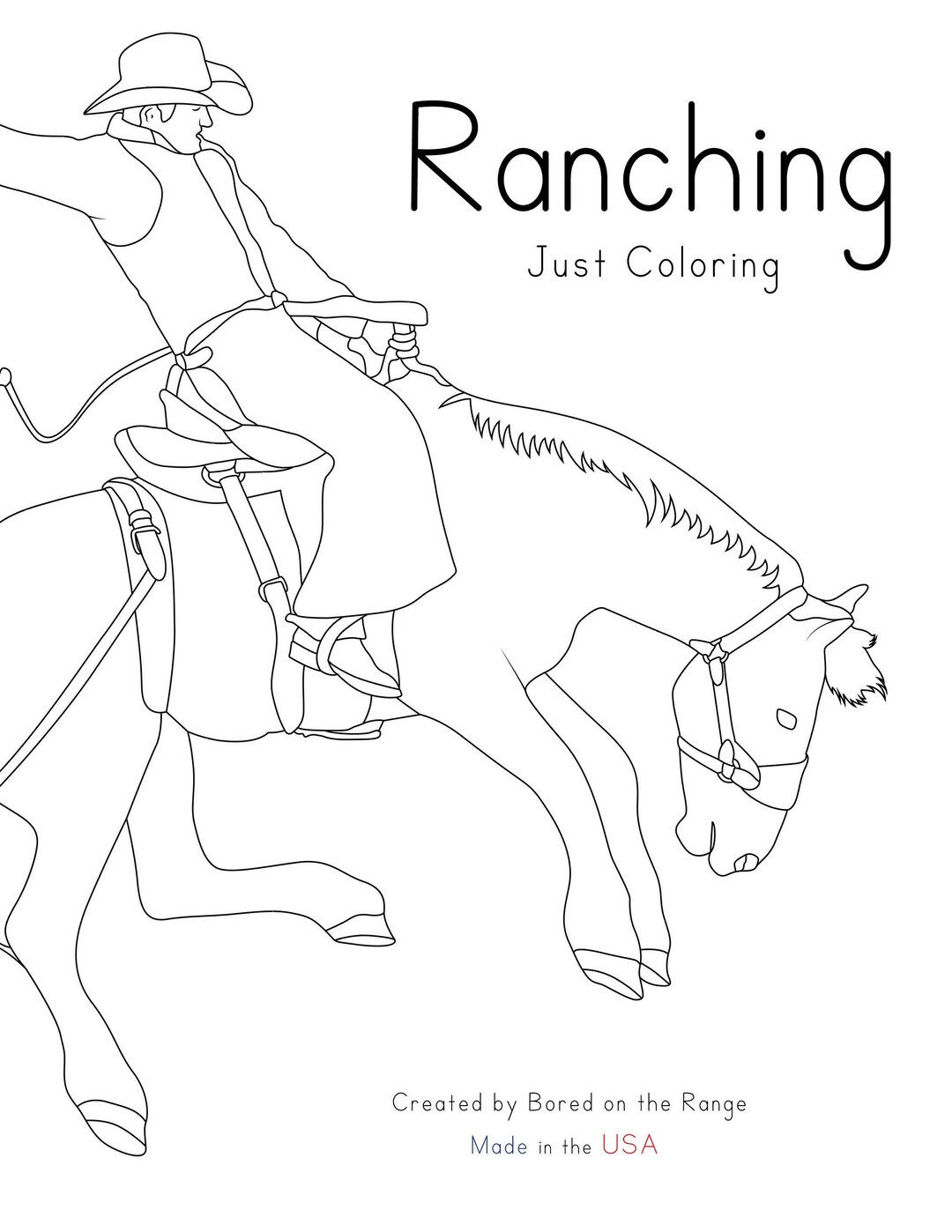 Ranching Just Coloring - Etsy
