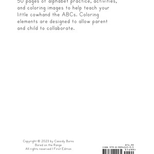 Rodeo Pre-k & Kindergarten ABC Workbook - Etsy