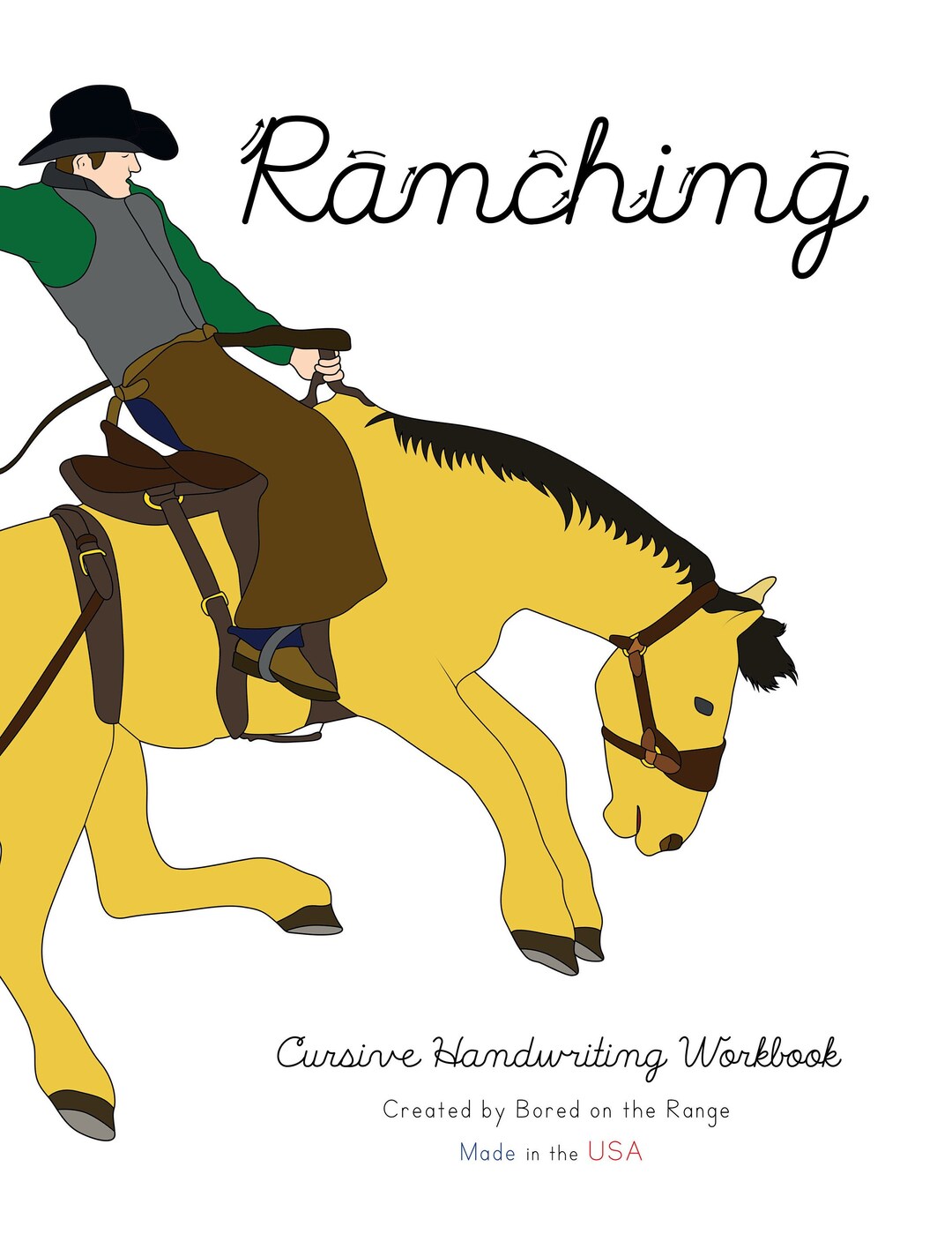 Ranching Cursive Handwriting Workbook - Etsy