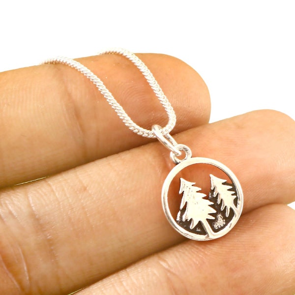 Pine Tree Pendant - Etsy