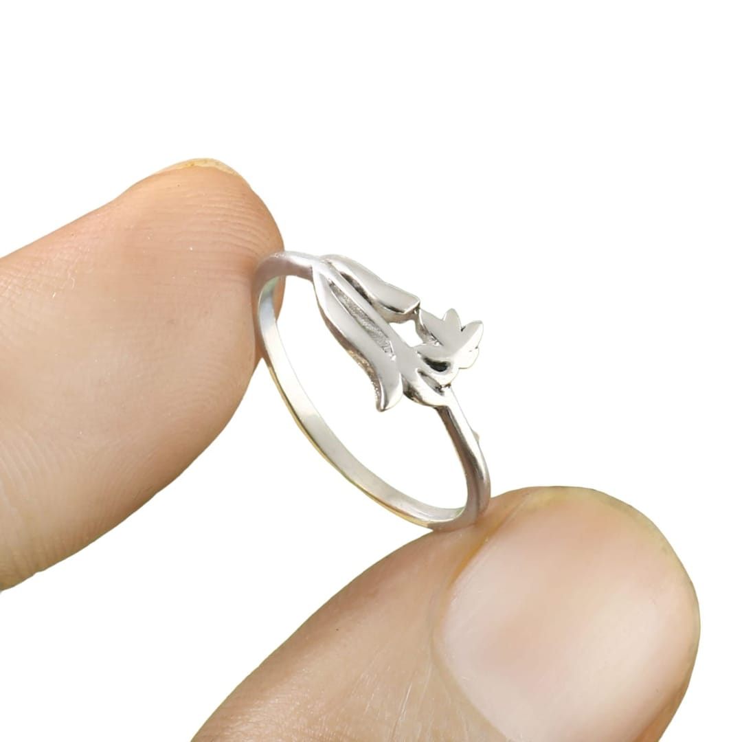 925 Silver January Birth Flower Ring,snowdrop Ring,snowdrop Flower ...