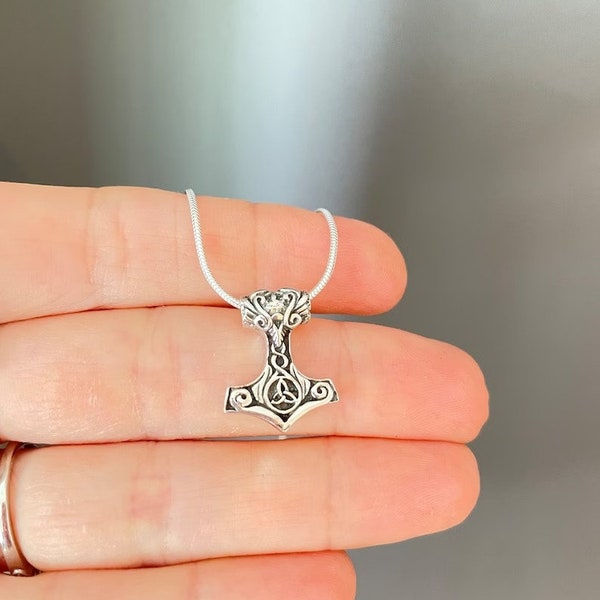 Sterling Silver Thor's Hammer Pendant - Etsy