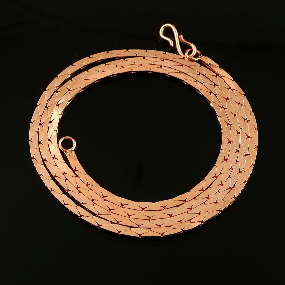 Cable Copper Chain Copper Chain Solid Copper Chain Copper Necklace Raw ...