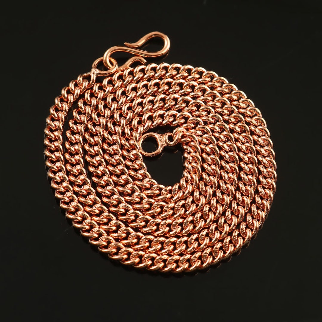 Copper Chain Necklace Pure Copper Chain Handmade Jewelry Chain Bold ...