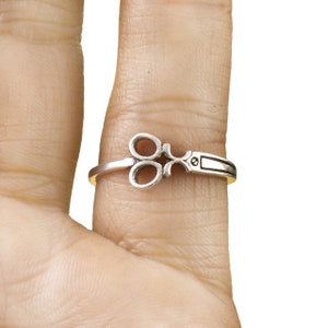 Sterling Silver Scissors Ring, Hair Salon Ring, Barber Ring, Silver ...