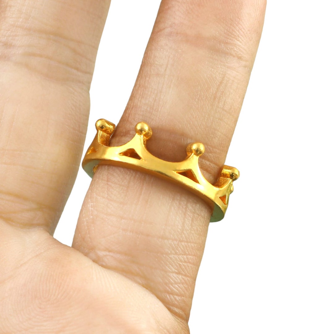 Crown Ring, Princess Ring, Sterling Silver Stacking Rings, Crown Stacking Rings, Tiara Ring ...