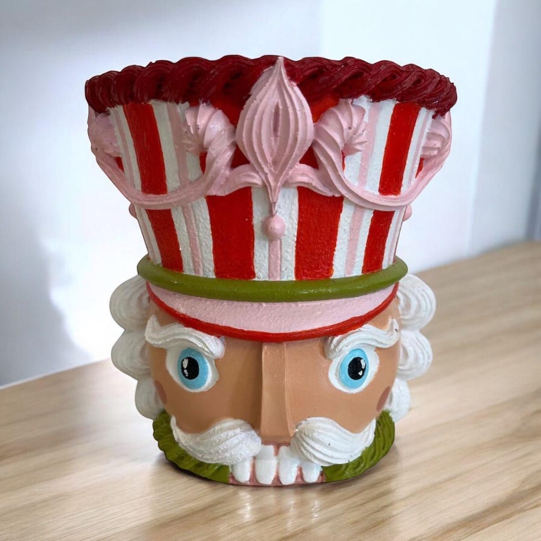 Christmas Decor, Pot With Nutcracker Head, Unique Christmas Gift,hand ...