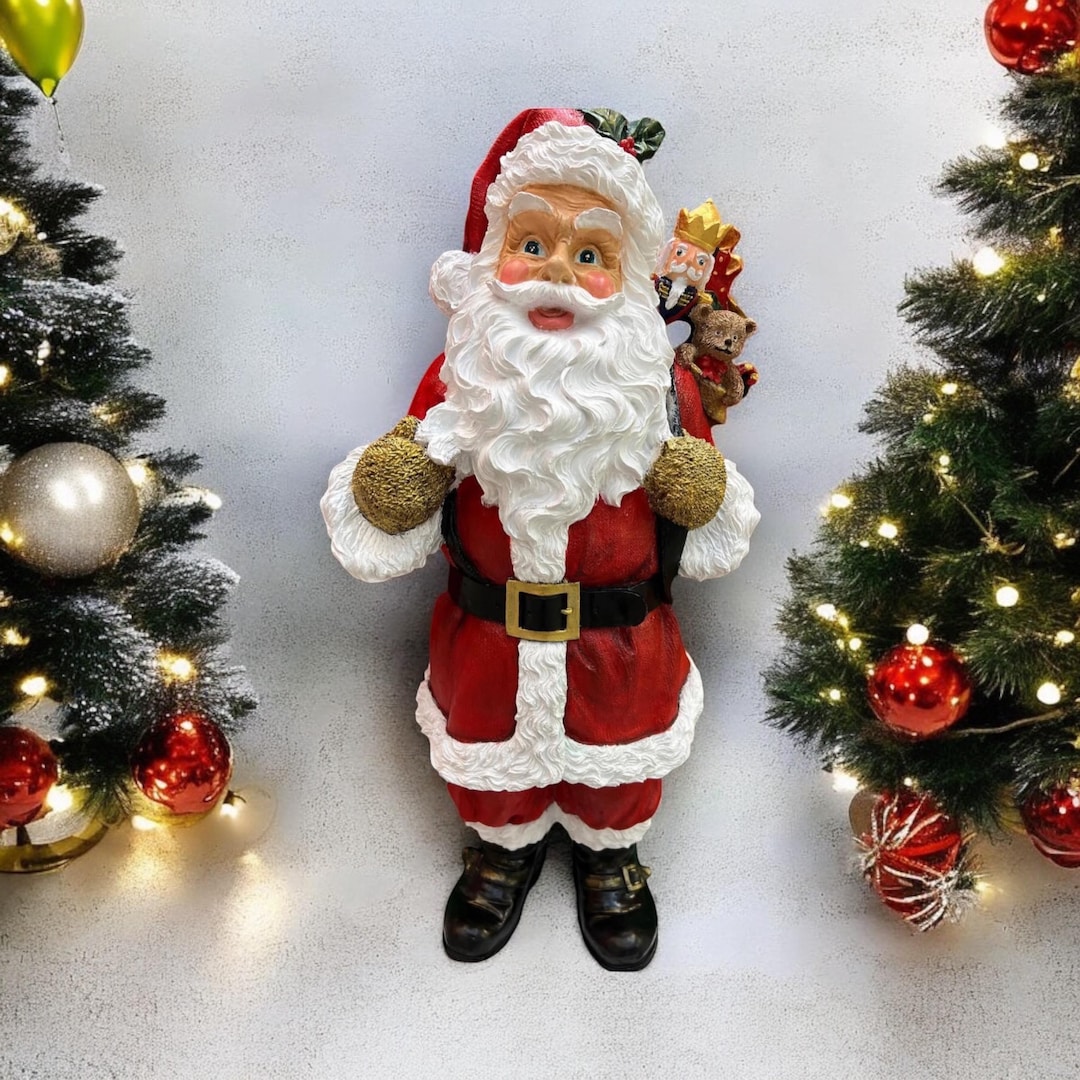 Hand Painted Santa Claus Object 34 Inch, Christmas Gift, Christmas ...