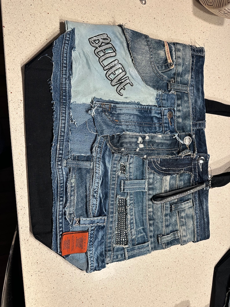Custom Denim Totes - Etsy