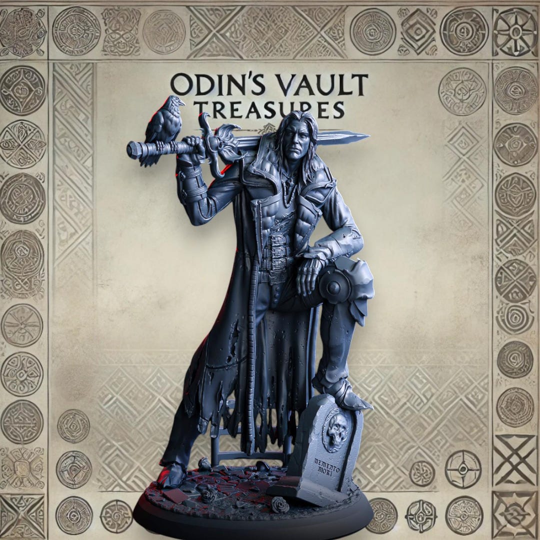 Dnd the Crow Fantasy Miniature Custom Sizes Dungeons and Dragons 5e ...