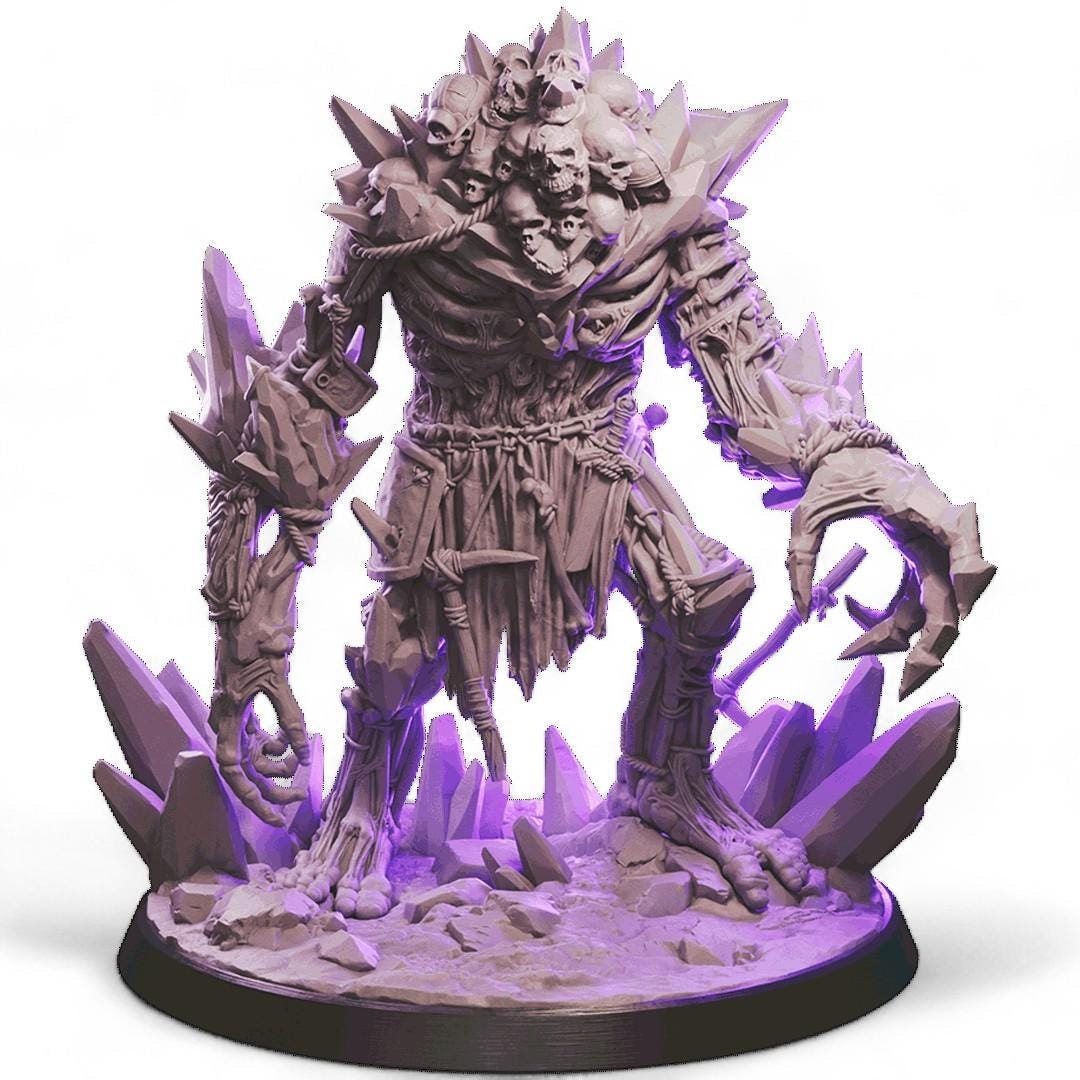 3D Printed Cave Demon Miniature Hand-painted Resin Dnd Statue, 4K ...