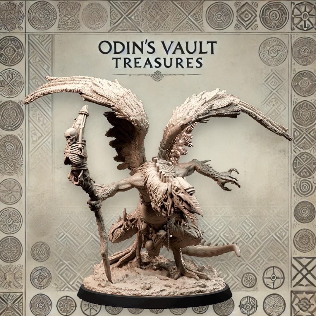 Raven Lord, Statue, 3D Printed Miniature Tabletop Figures | Dnd ...