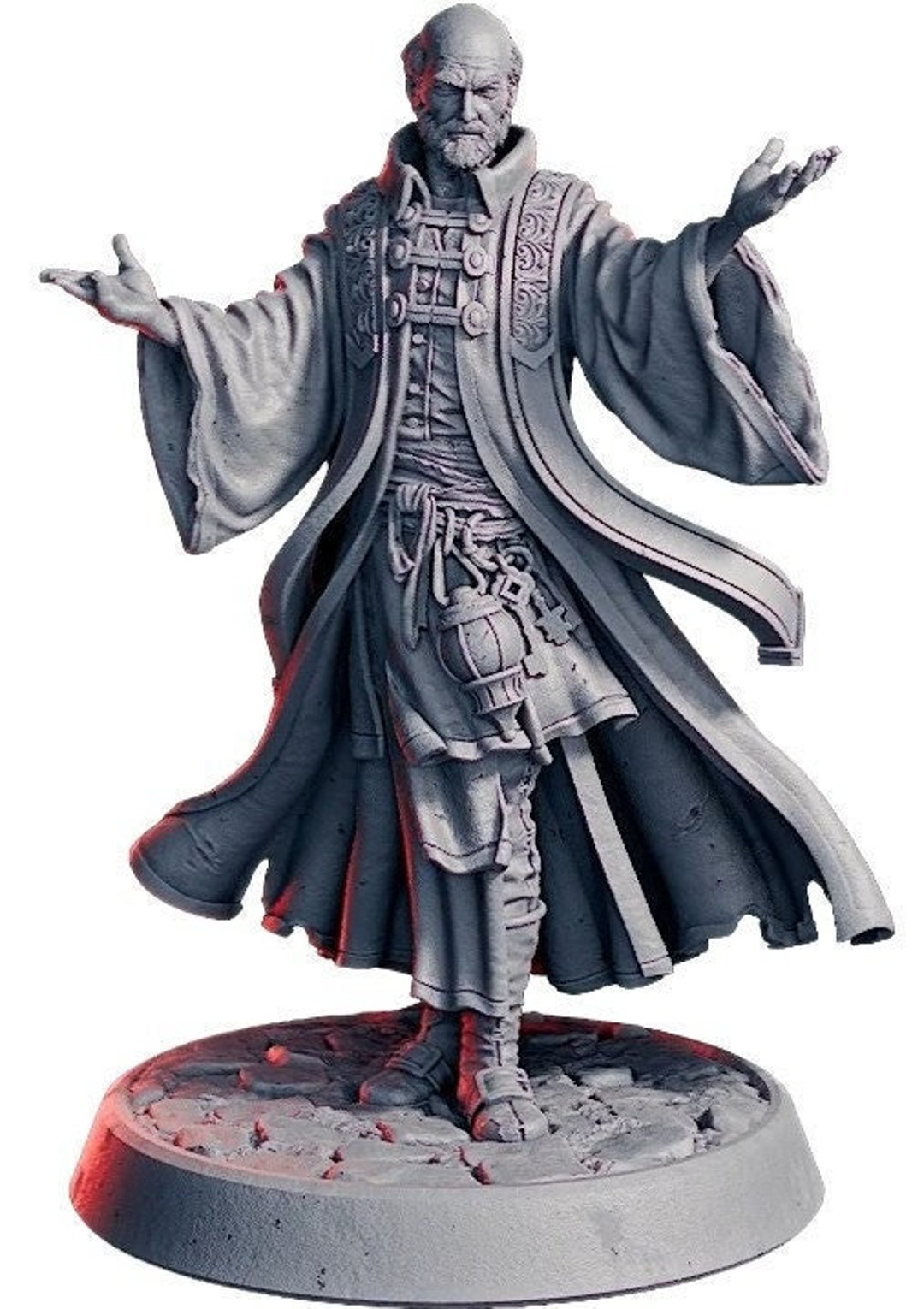 Exorcist Priest Sculpture, Fantasy Figure, Dungeons and Dragons Fantasy ...