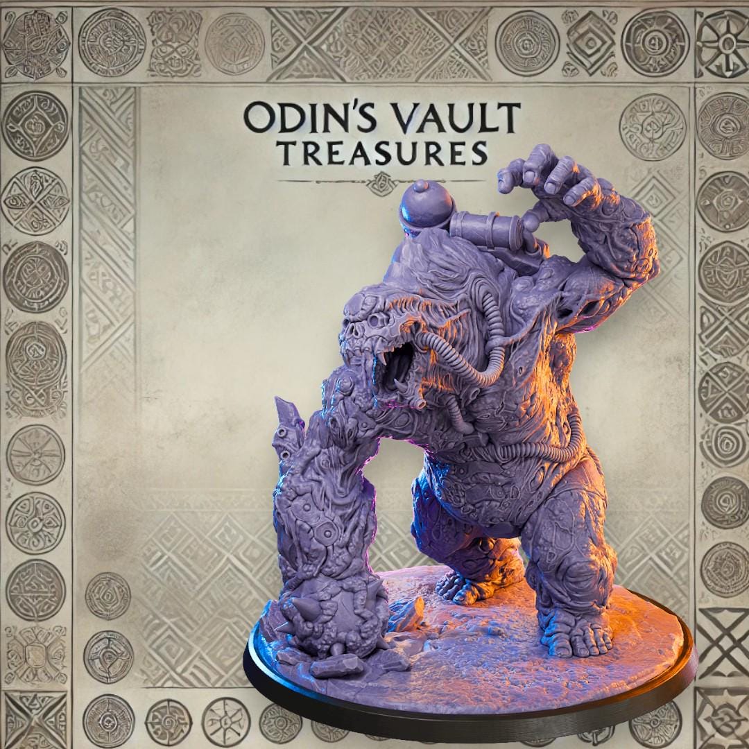 Dnd Frozen Juggernaut Fantasy Miniature Custom Sizes Dungeons and ...