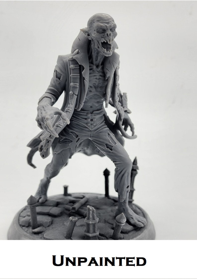 3D Printed Cave Demon Miniature Hand-painted Resin Dnd Statue, 4K ...