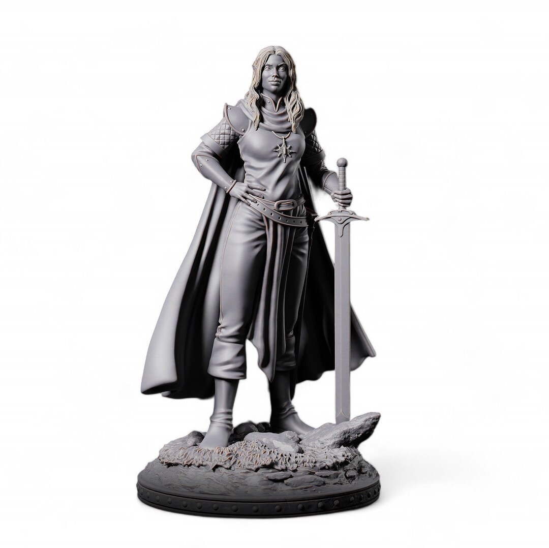 Elf Temple Guard Statue, Fantasy Figure, Dnd Miniature / Fantasy Boss ...