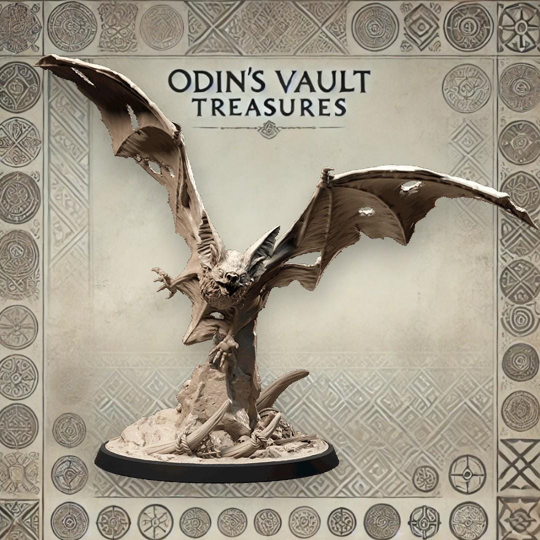 Giant Bat Printed Miniature Tabletop RPG Mini Dnd Mini Fantasy Mini ...