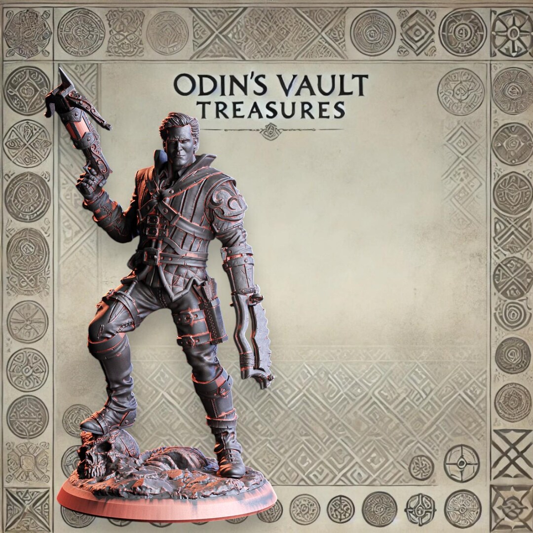 Custom Evil Dead Ash Horror Movie 3D Printed Statue Resin Statue ...