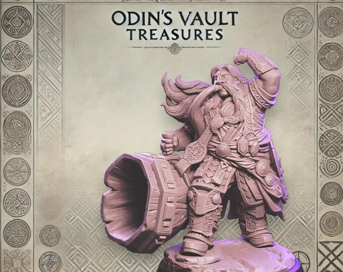 Dwarf Horn Blaster Sculpture, Fantasy Figure, Lover Gift, Christmas ...