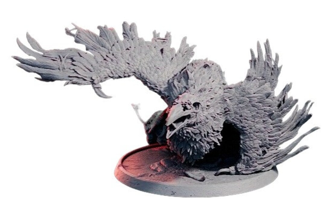 Undead Raven Sculpture, Statue, Fantasy Figure, Dungeons and Dragons ...