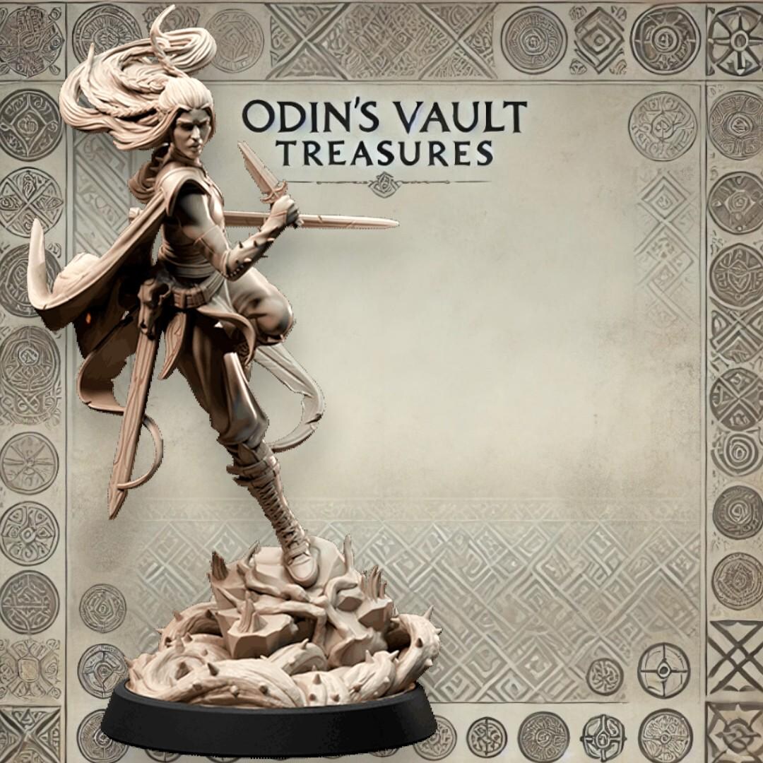 Elf Assassin Shadow Forest Statue, Fantasy Figure, Dnd Miniature ...