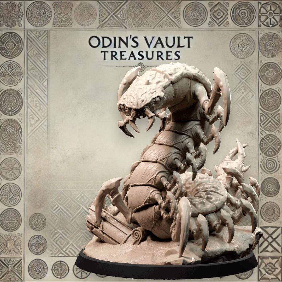Centipede Monster3d Printed Miniature Tabletop Figures Dnd, Warhammer ...