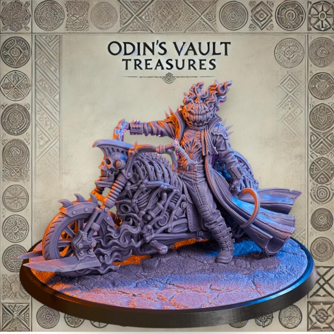 Dnd Ghost Rider Jack Fantasy Miniature Custom Sizes Dungeons and ...