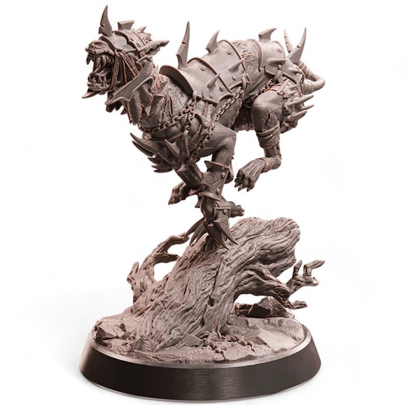 Attack Armored Dog Statue, Fantasy Figure, Dnd Miniature / Fantasy Boss ...
