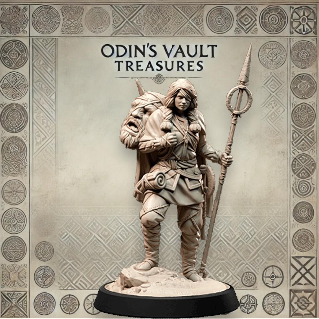 Helga the Giant Slayer Viking Sculpture, Nordic Figure, Lover Gift ...