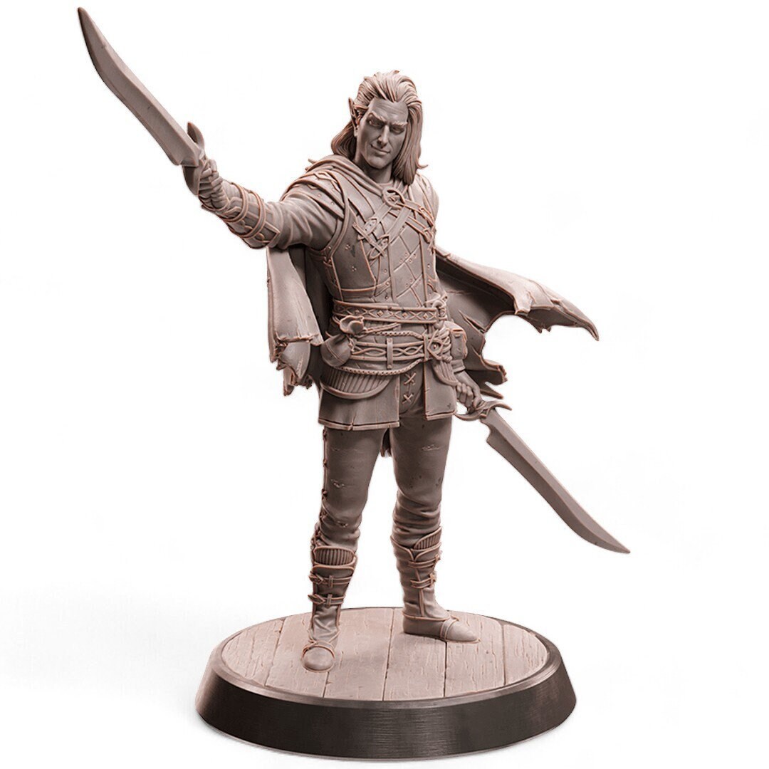 Elf Merc Statue, Fantasy Figure, Dnd Miniature / Fantasy Boss Monster ...