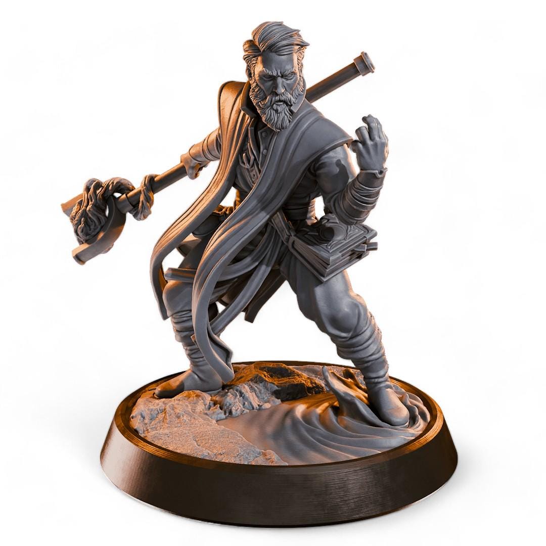 Warrior Priest Statue, Fantasy Figure, Dnd Miniature / Fantasy Boss ...