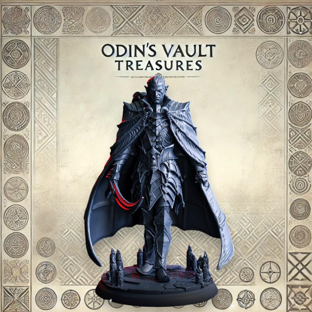 Custom Baron Von Dracula 3D Printed Statue or Miniature Personalized ...