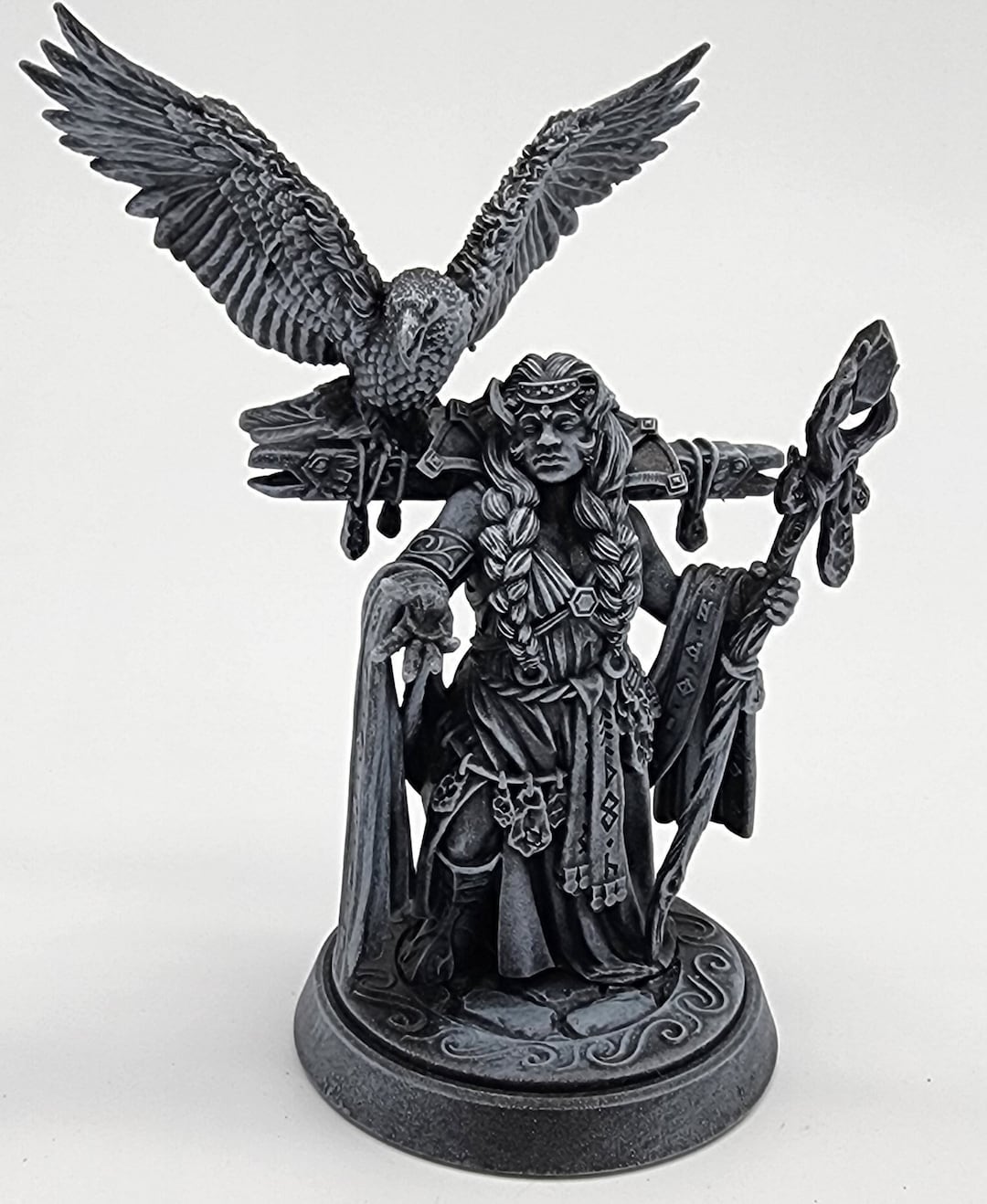 Dwarf Raven Queen Sculpture Fantasy Figure Lover Gift - Etsy