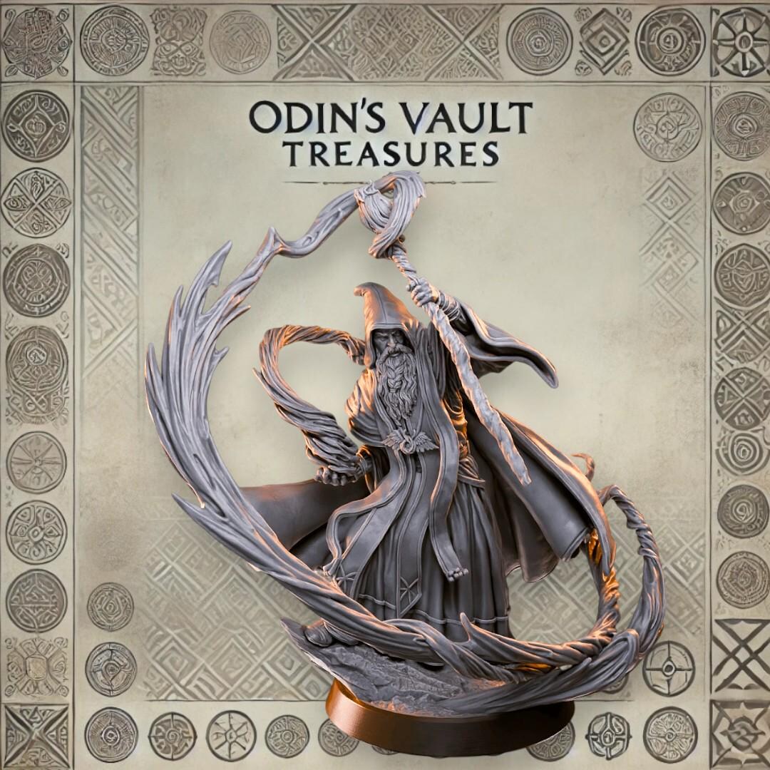 Merlin the Wizard Statue, Fantasy Figure, Dnd Miniature / Fantasy Boss ...