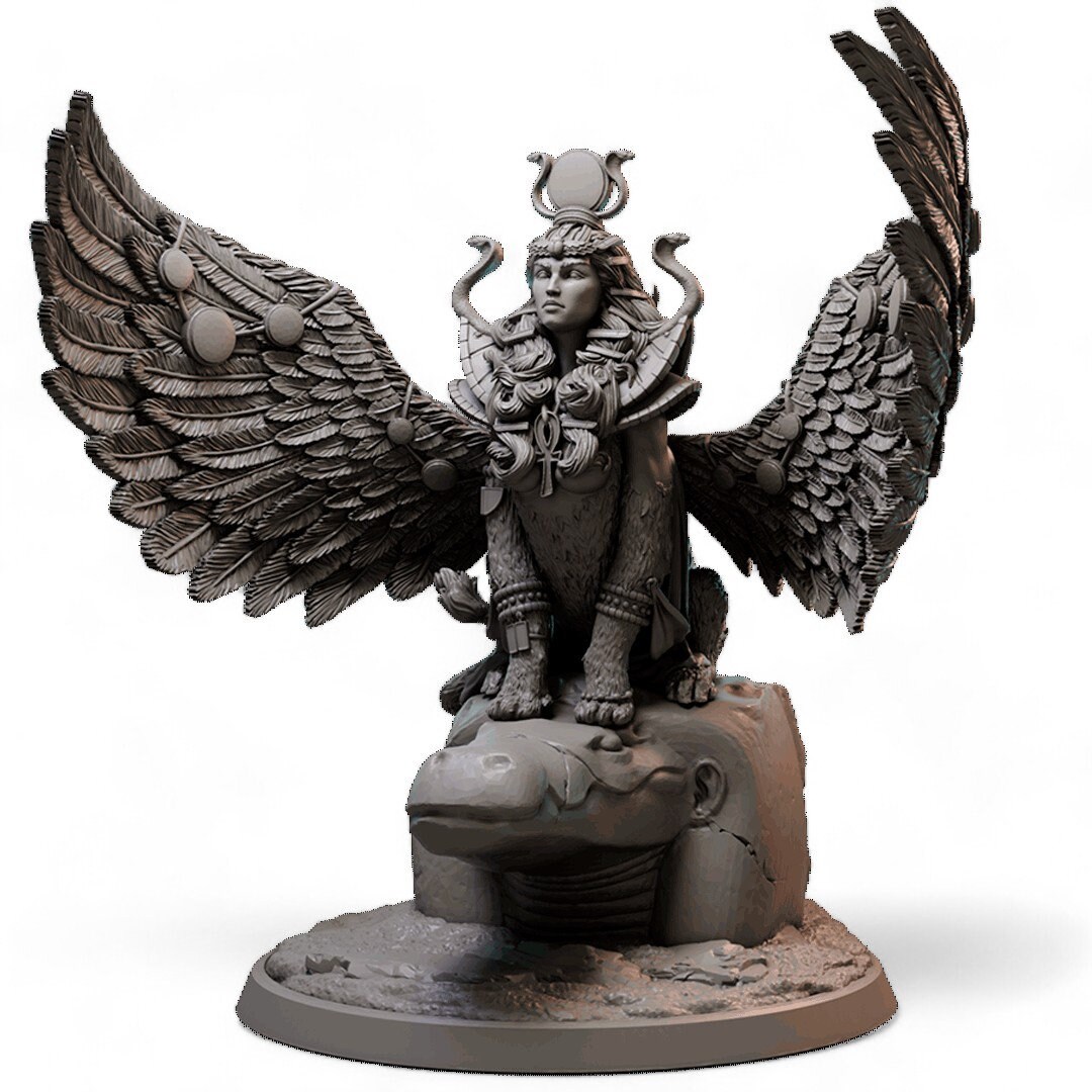 Egyptian Sphinx Statue, Fantasy Figure, Dnd Miniature / Fantasy Boss ...