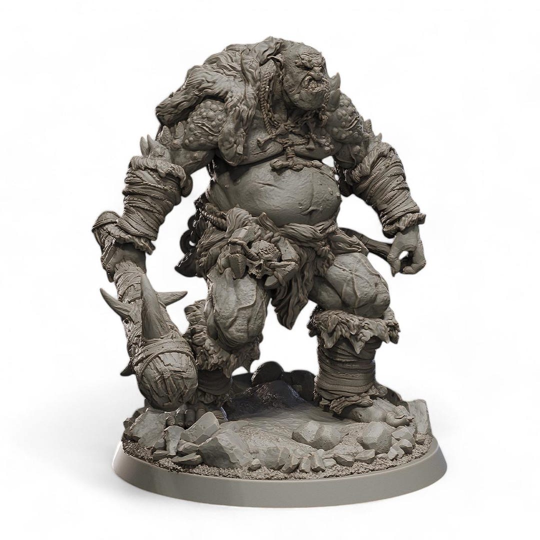 Dnd Giant Brawler Troll Brute Miniature Fantasy Miniature Custom Sizes ...