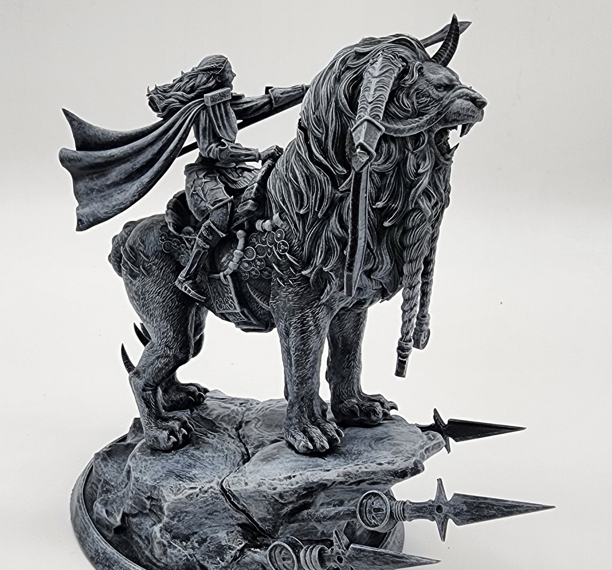 Queen Ewa Lion Guard Sculpture, Fantasy Figure, Dungeons and Dragons ...