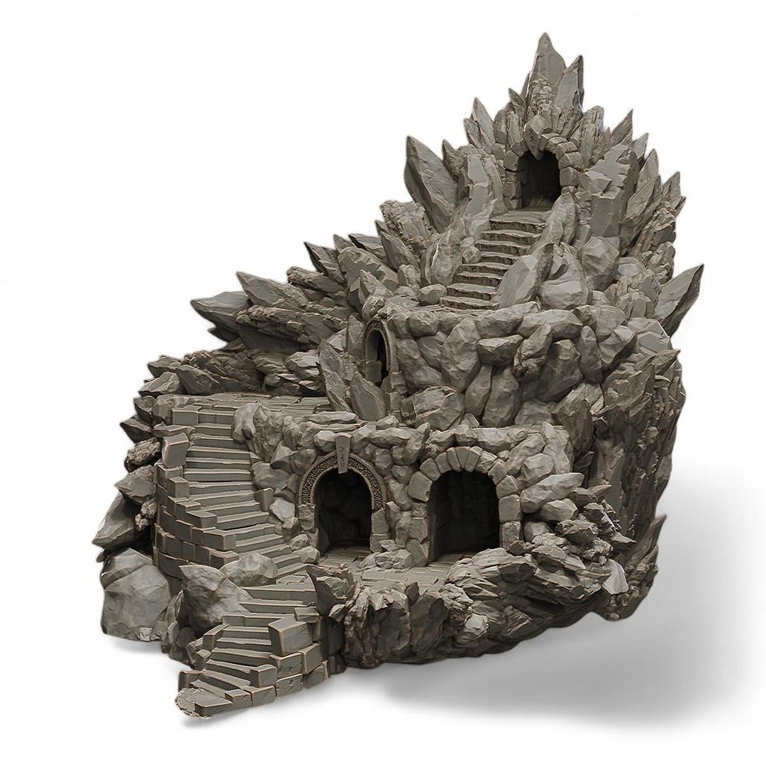 Rock Castle Sculpture, 32mm Scale and 28mm Scale Statue, Fantasy Figure ...
