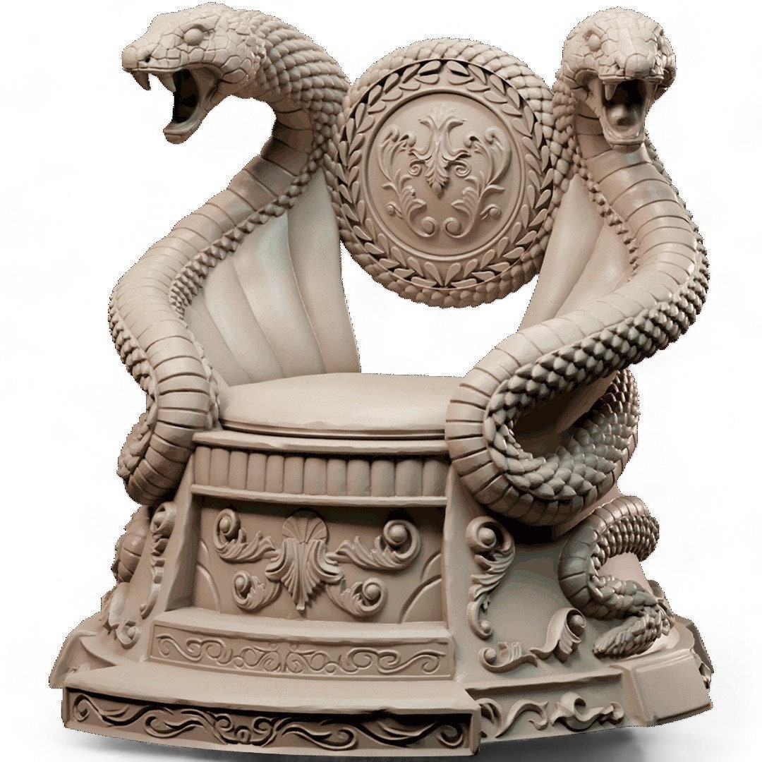 Serpent King Throne Sculpture, Statue, Fantasy Figure, Dungeons and ...