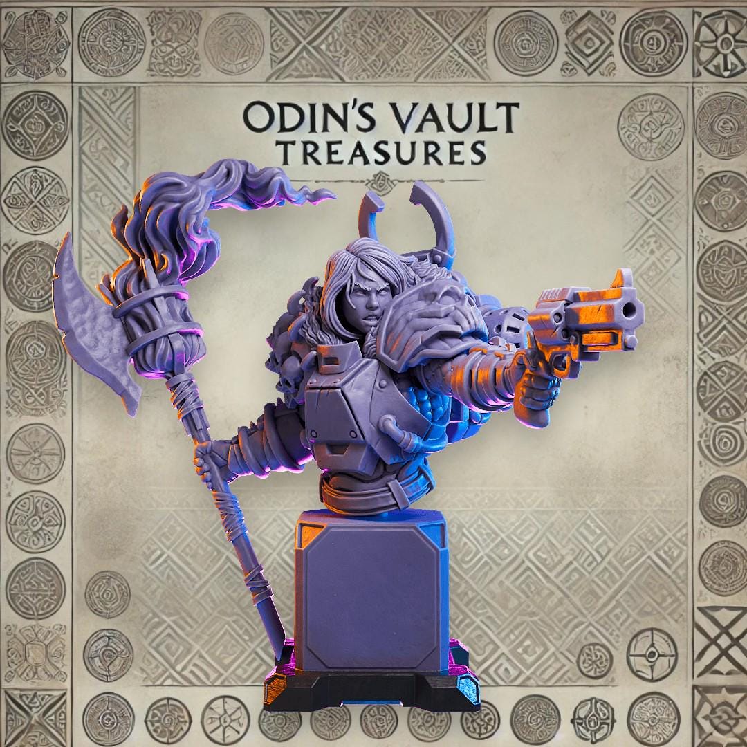 Dnd Lieutenant Jane Bust Fantasy Miniature Custom Sizes Warhammer ...