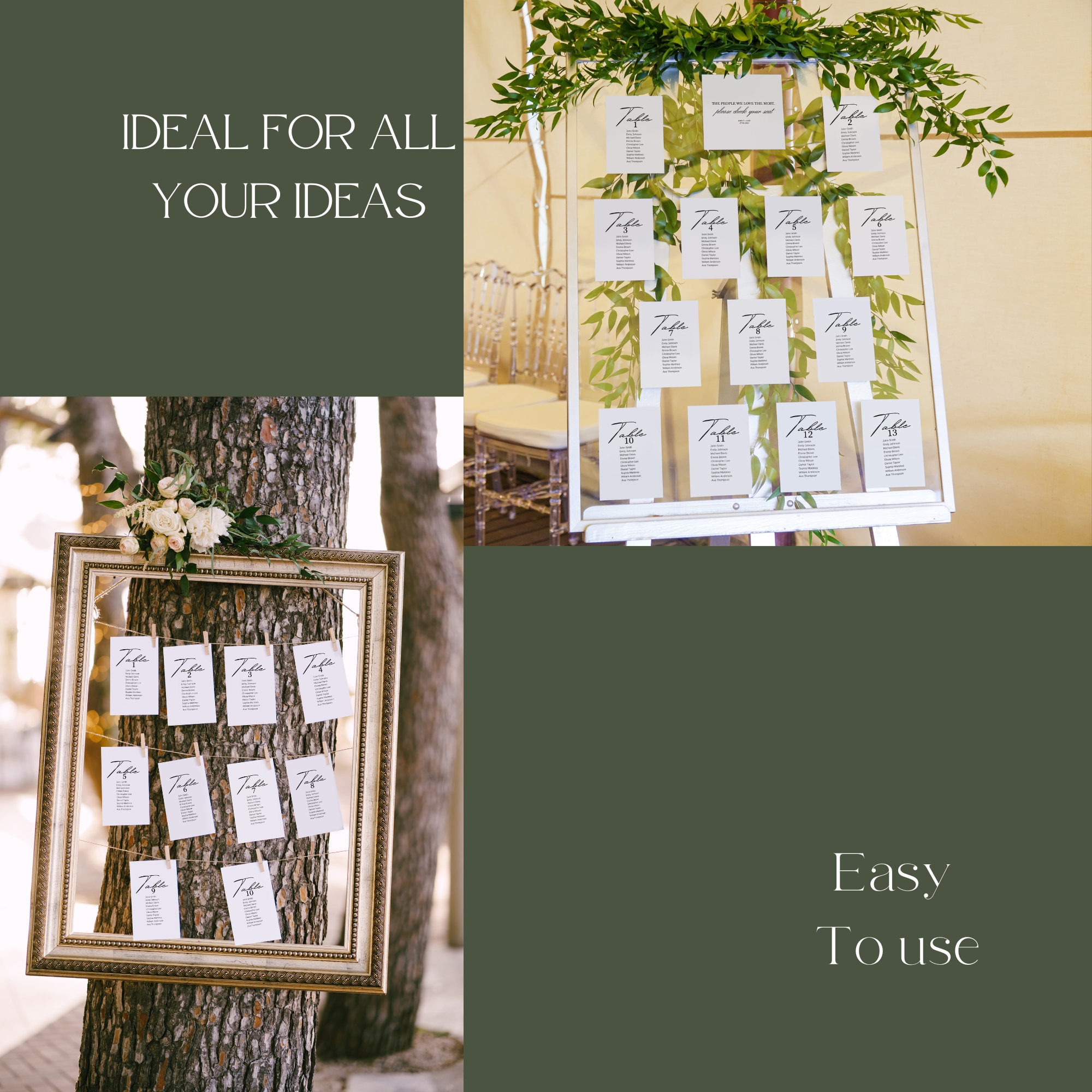 Printable WEDDING Table NUMBER CARD Minimalist Editable Guest - Etsy