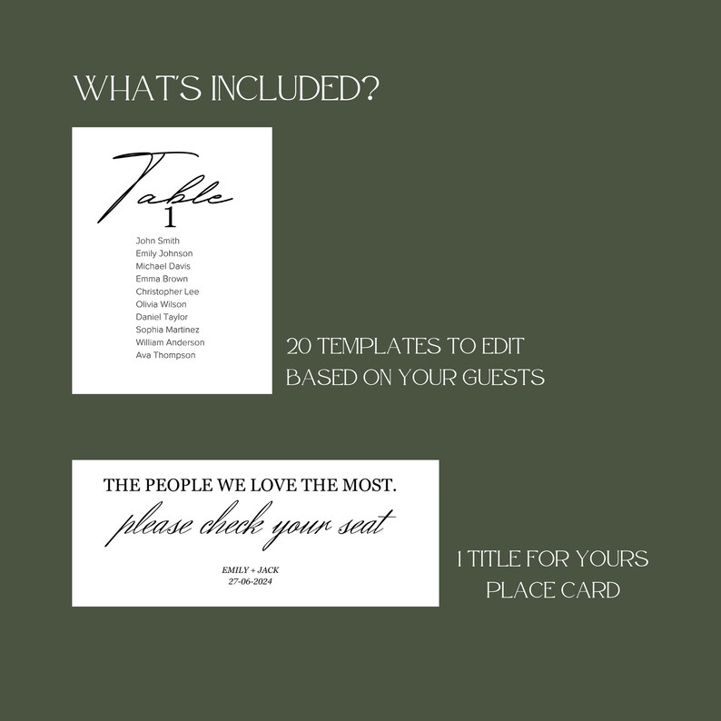 Printable WEDDING Table NUMBER CARD Minimalist Editable Guest - Etsy