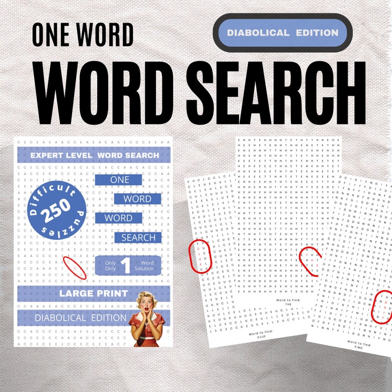 Difficult Word Search Puzzles - Diabolical Edition - 160+ Large Print ...