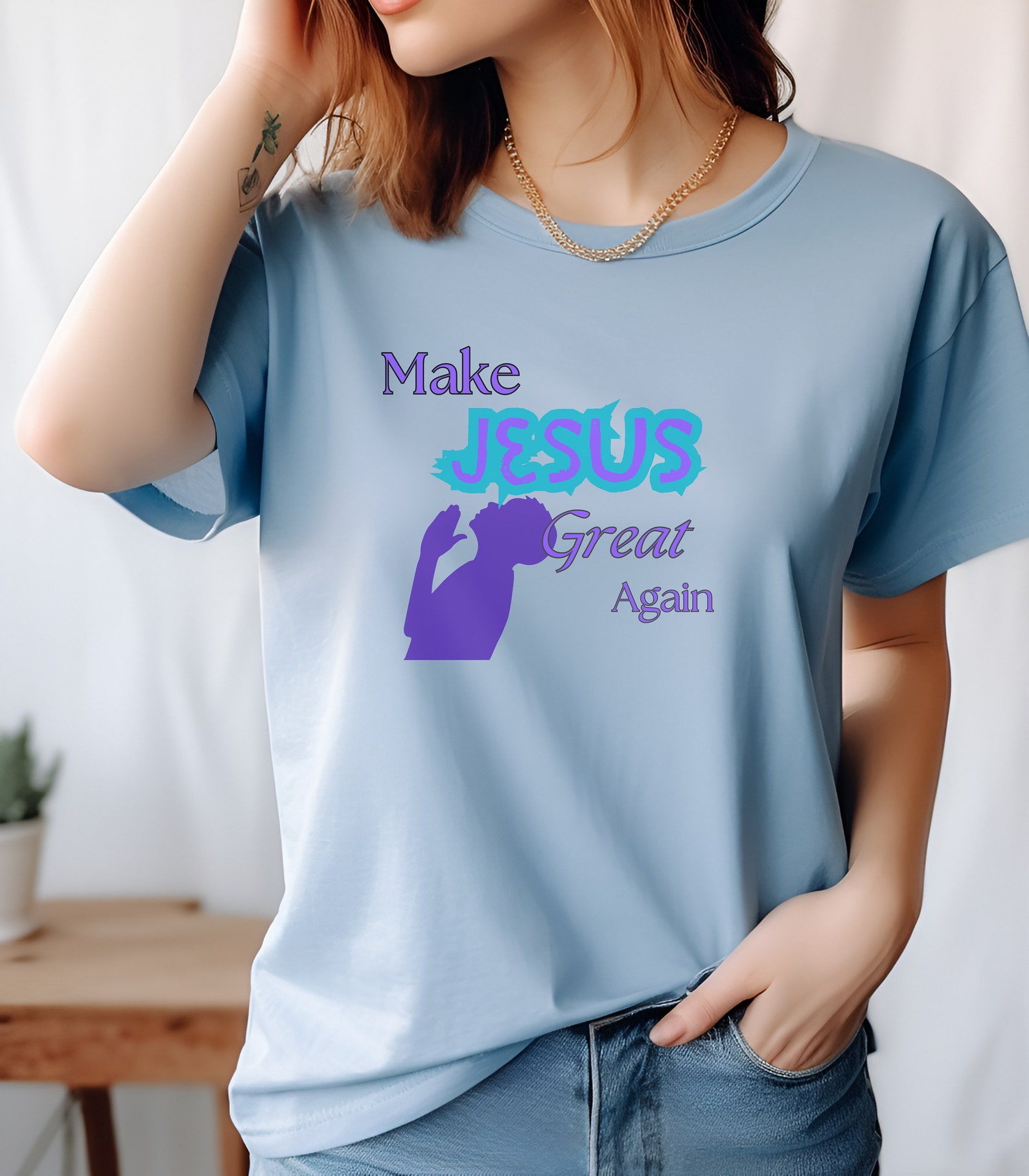 Make Jesus Great Again Tshirt, Jesus Apparel, God Tee, Christian Merch ...