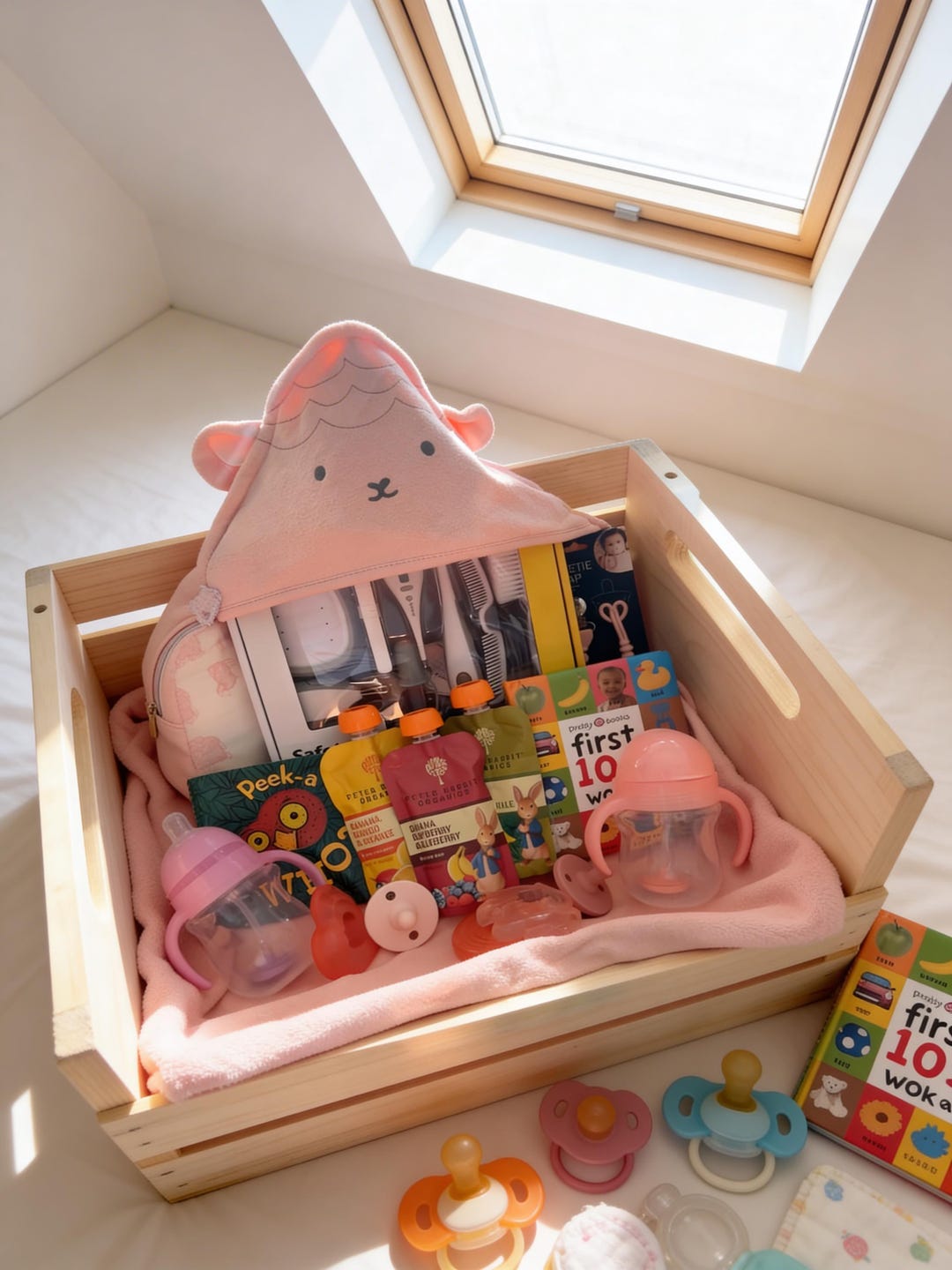 Luxury Baby Gift Basket – Newborn Essentials Set With Hooded Towel ...