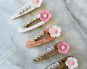 Personalized & Custom Name Hair Clip. Word Hair Clip Girls Hair Clip ...