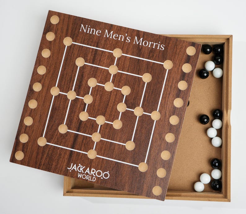 Nine Men's Morris Board Game - Ancient Rome Board Game Mil - 2 Player ...