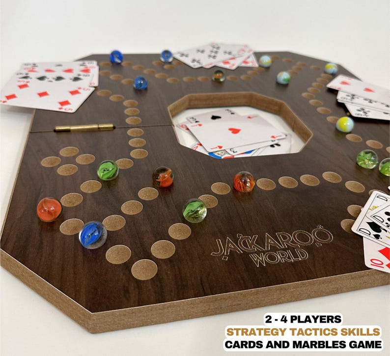Jackaroo Board Game - Strategy, Competitive, Fun 2-4 Player Marbles and ...
