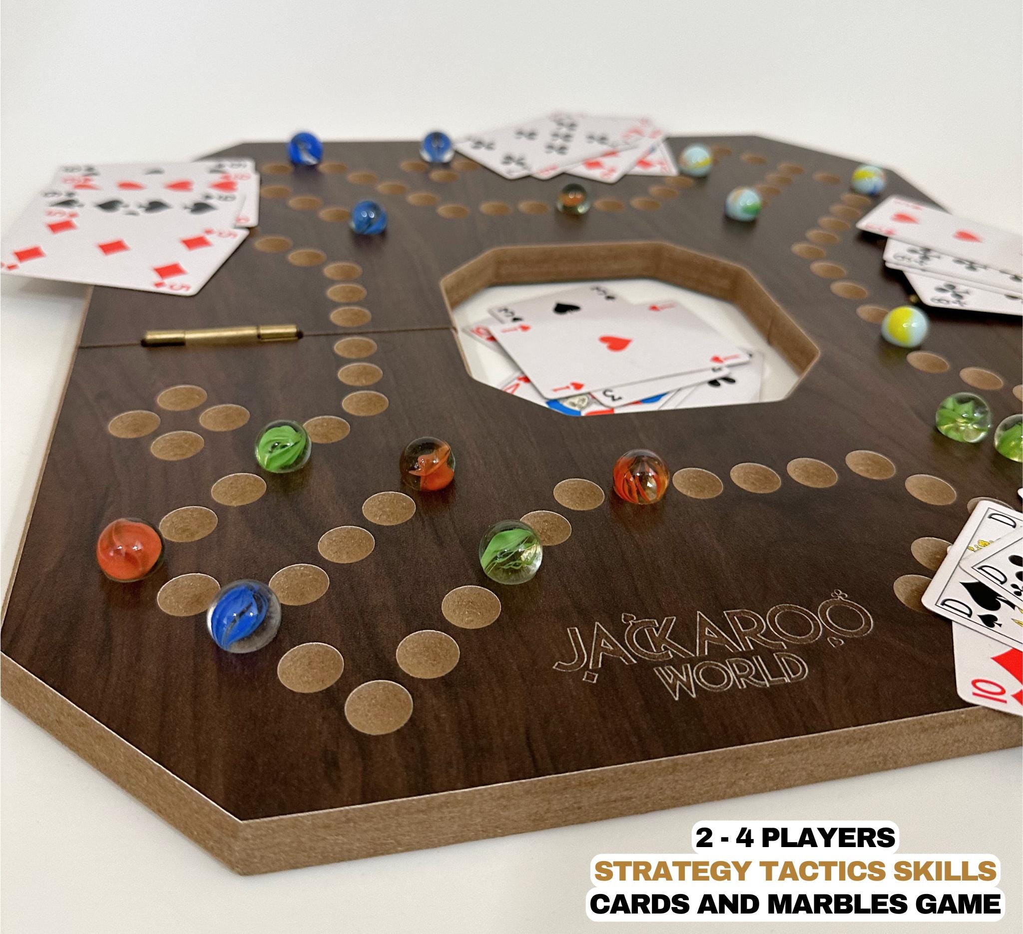 Jackaroo Board Game - Strategy, Competitive, Fun 2-4 Player Marbles and ...