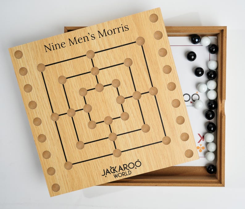 Nine Men's Morris Board Game: Ancient Rome Marble Game (oak) - Etsy